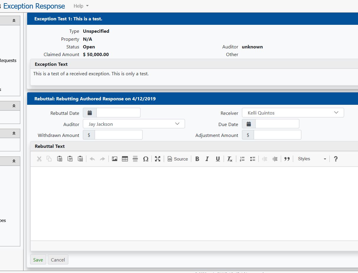 Rebuttal/Response - myAuditHUB